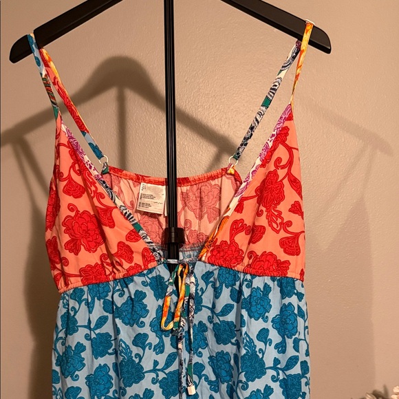 Bar III | Dresses | Bar Iii Red And Blue Floral Maxi Dress | Poshmark